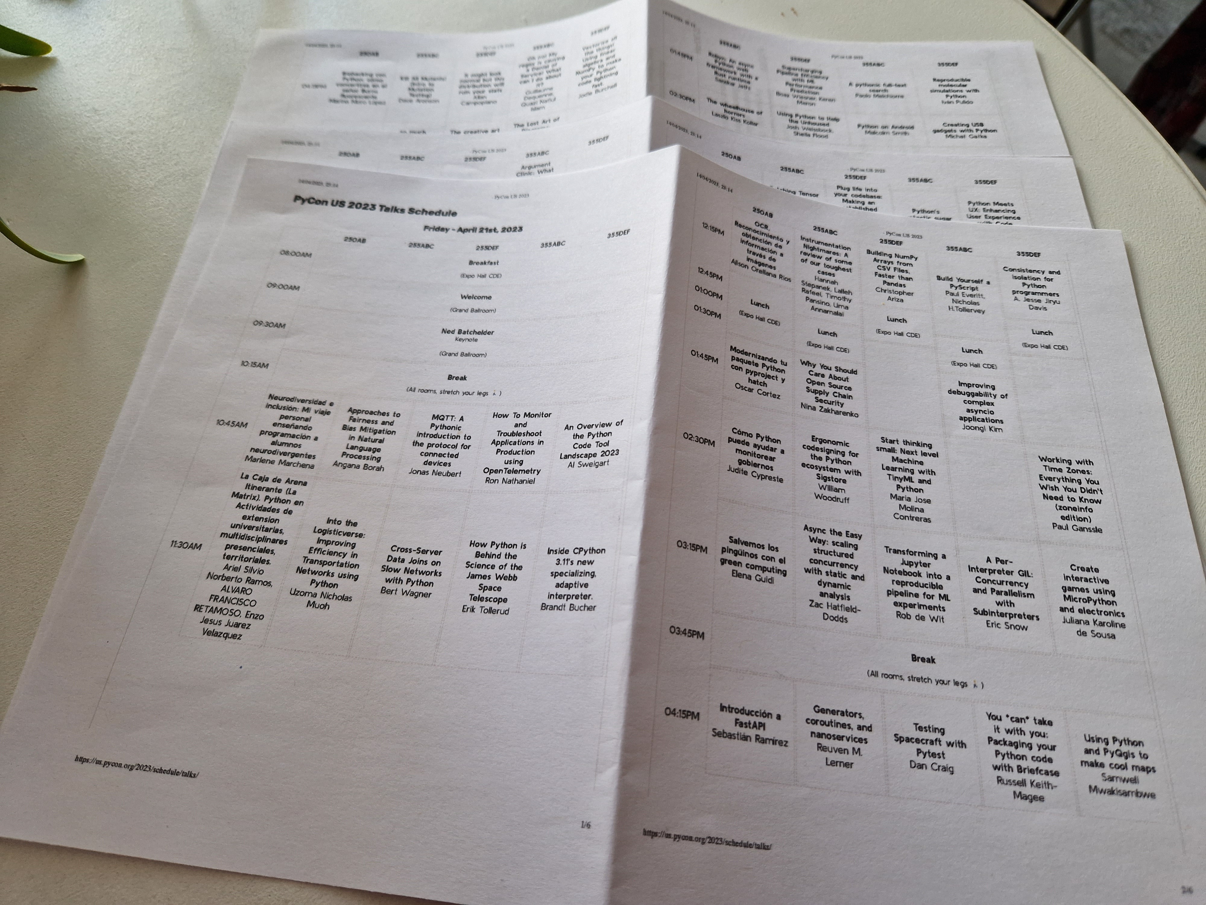 Printable PyCon 2023 schedule · Hugo van Kemenade